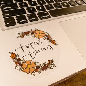 Totus Tuus Clear Sticker Decal | Catholic Faith Sticker | Totally Yours ...