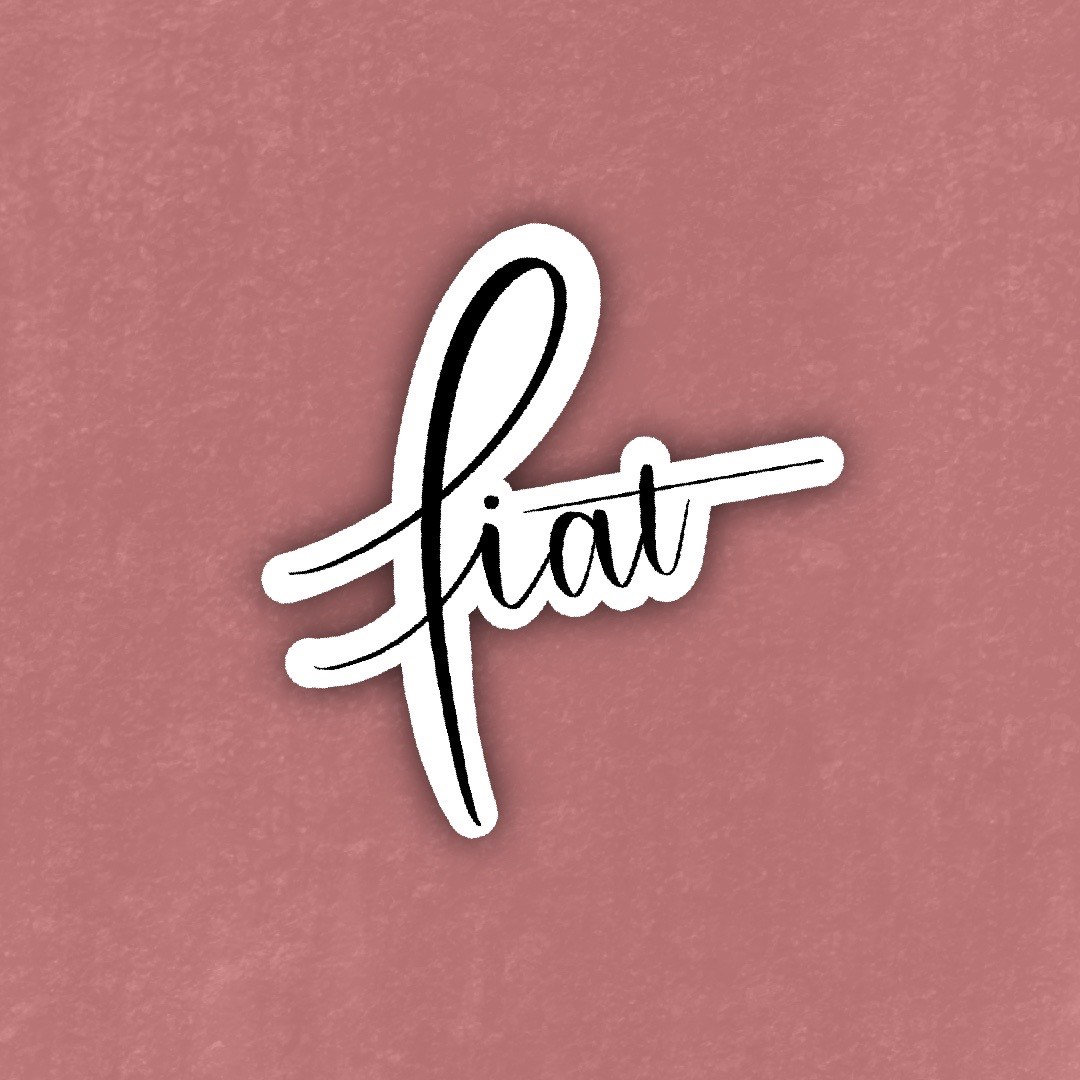 Fiat Sticker Catholic Sticker Blessed Virgin Mother Mary - Etsy