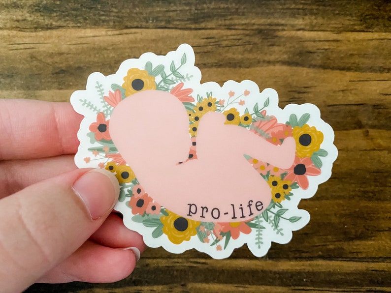 Pro-life Clear Sticker Decal Floral Pro-life Fetus Baby - Etsy