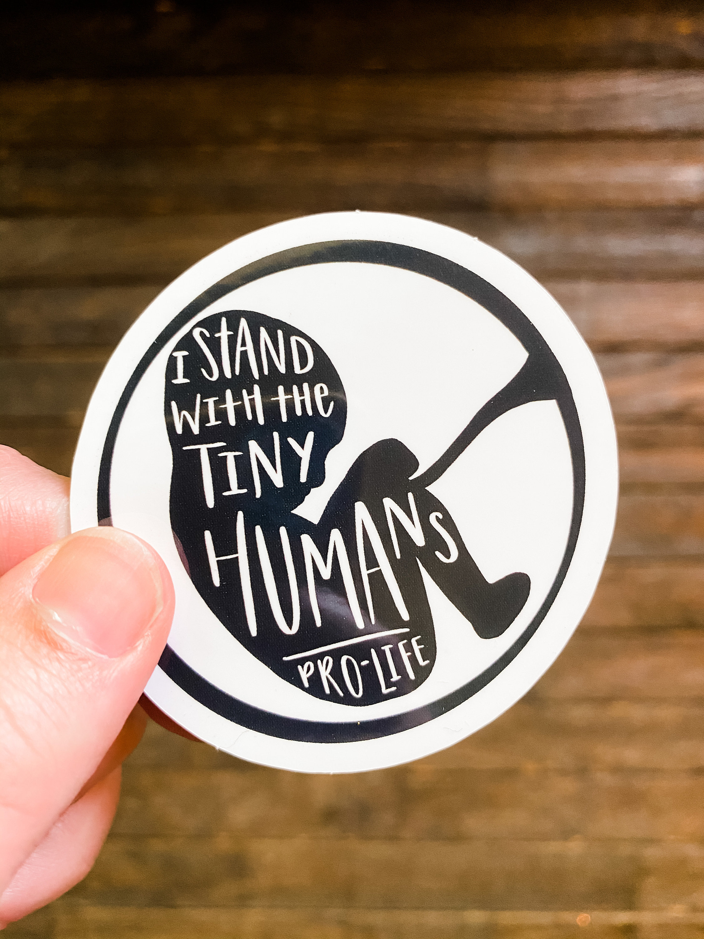 I Stand With the Tiny Humans Pro-life Sticker Pro-life - Etsy