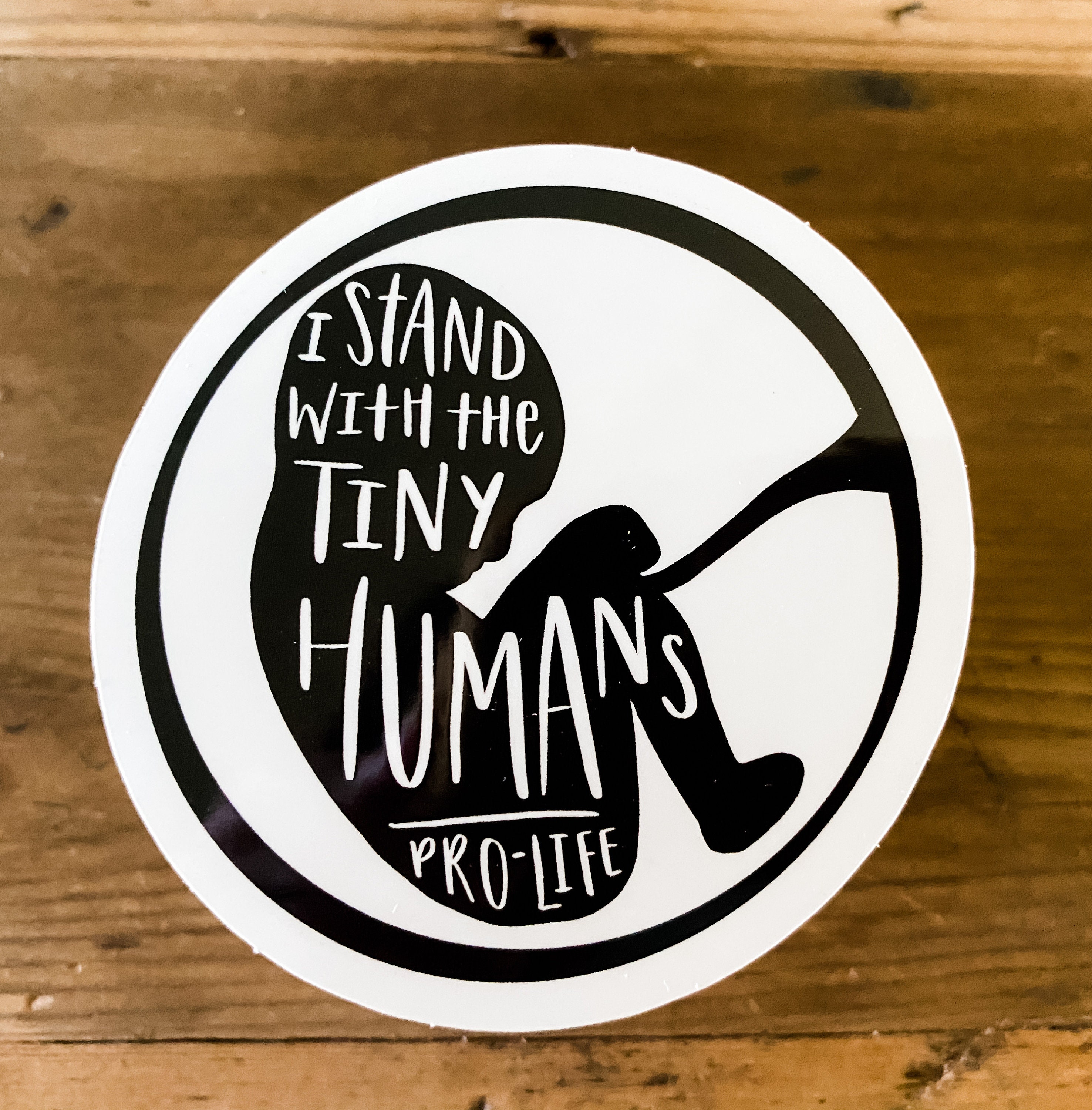 I Stand With the Tiny Humans Pro-life Sticker Pro-life - Etsy