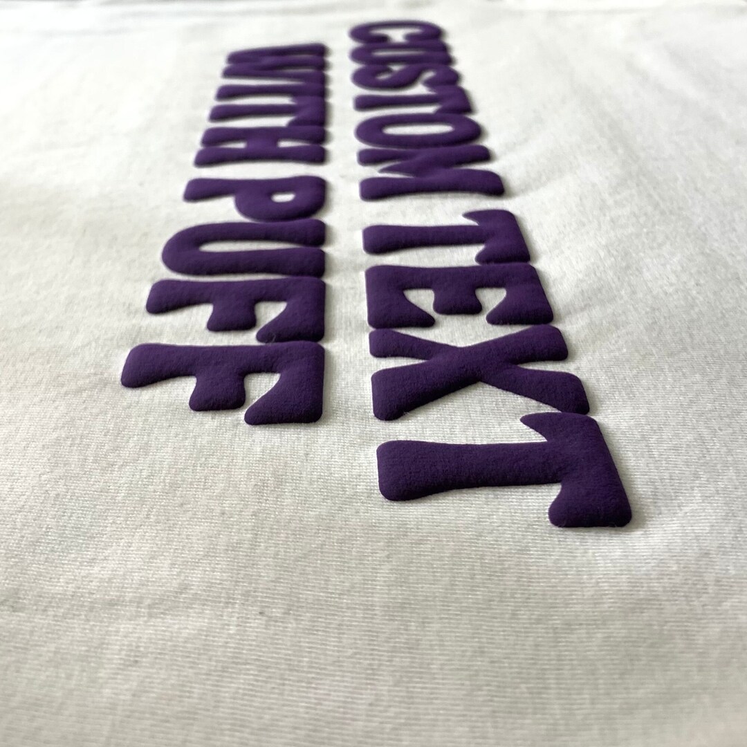 Custom Text 3D Puff T Shirt Unisex - Etsy