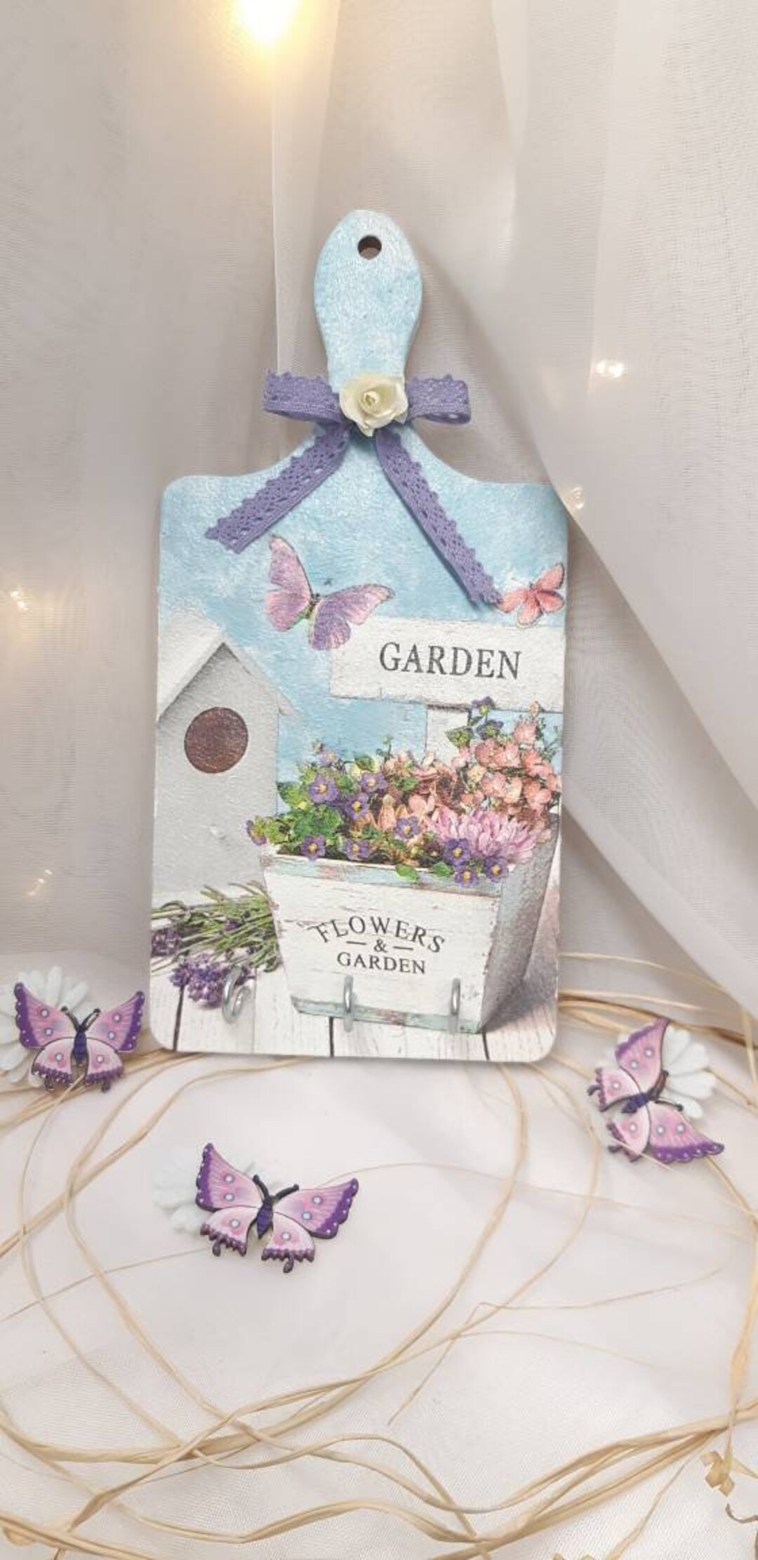 Wooden Decoupage Cutting Board, Kitchen Board Country House Decor ...