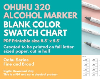 Blank Ohuhu Swatch - Etsy