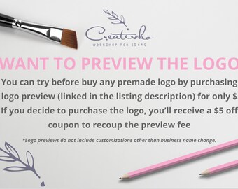Preview a Logo Design Logo Add-on Try It Before You Buy Logo Preview ...