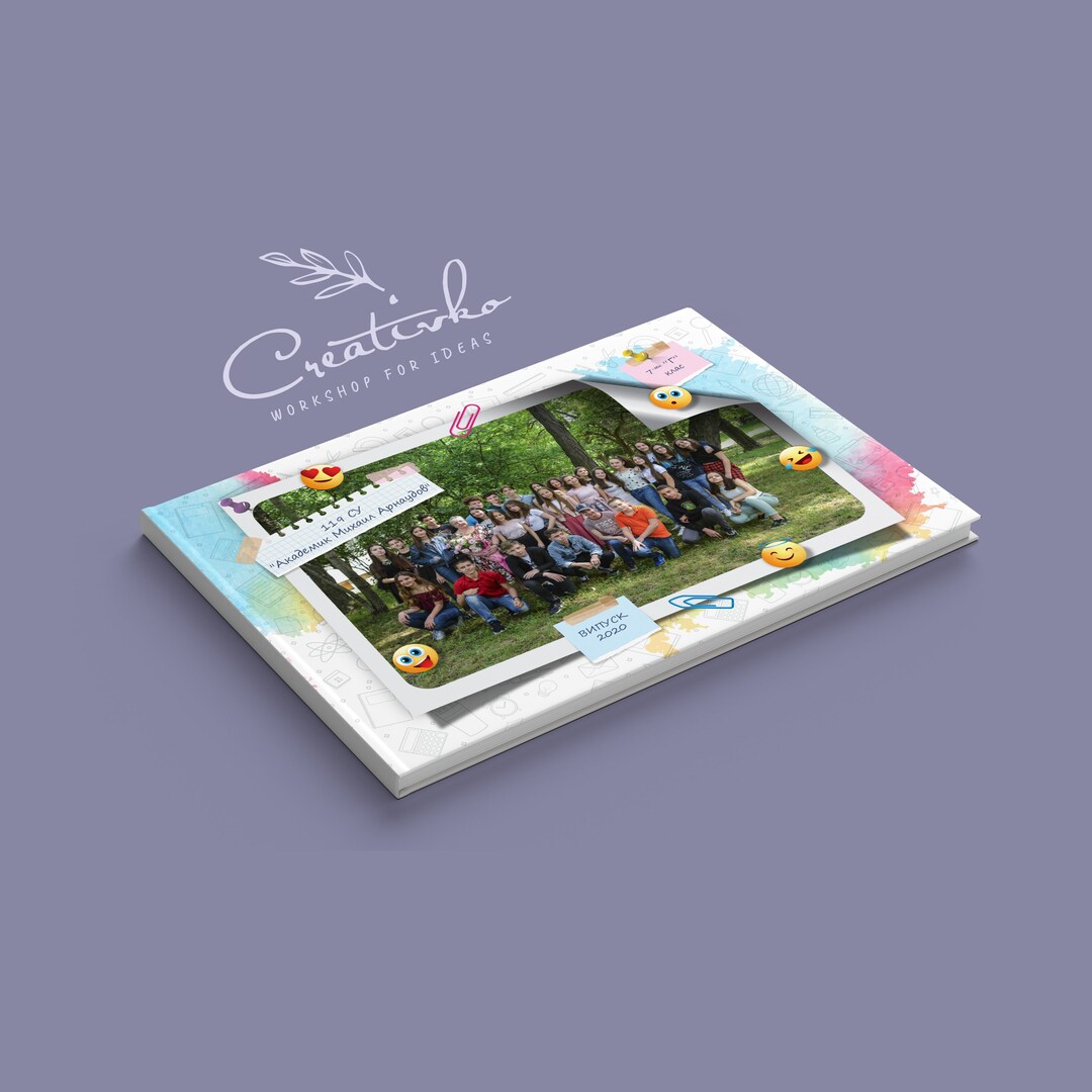 High School Memory Book, End of Year Album, Custom Kids School Album ...