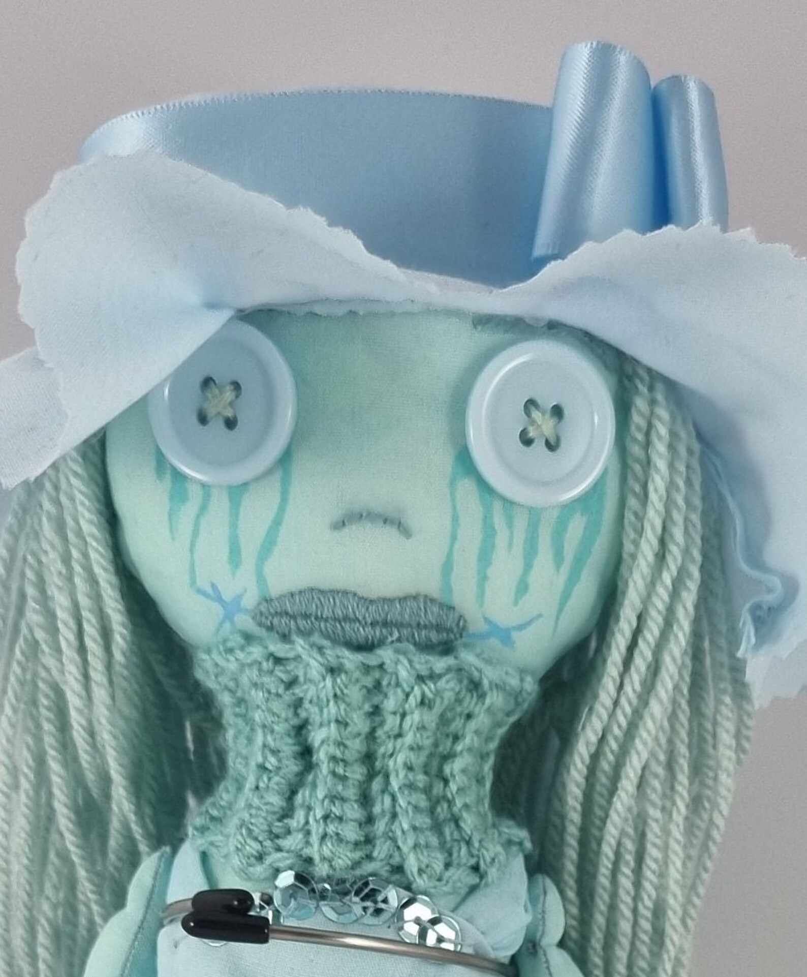 Tall Ghost Girl Inspired by the Film Coraline. OOAK Heirloom Art Doll ...