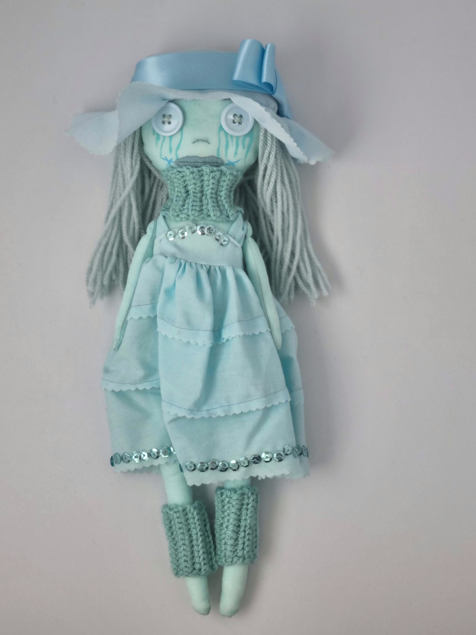 Tall Ghost Girl Inspired by the Film Coraline. OOAK Heirloom Art Doll ...