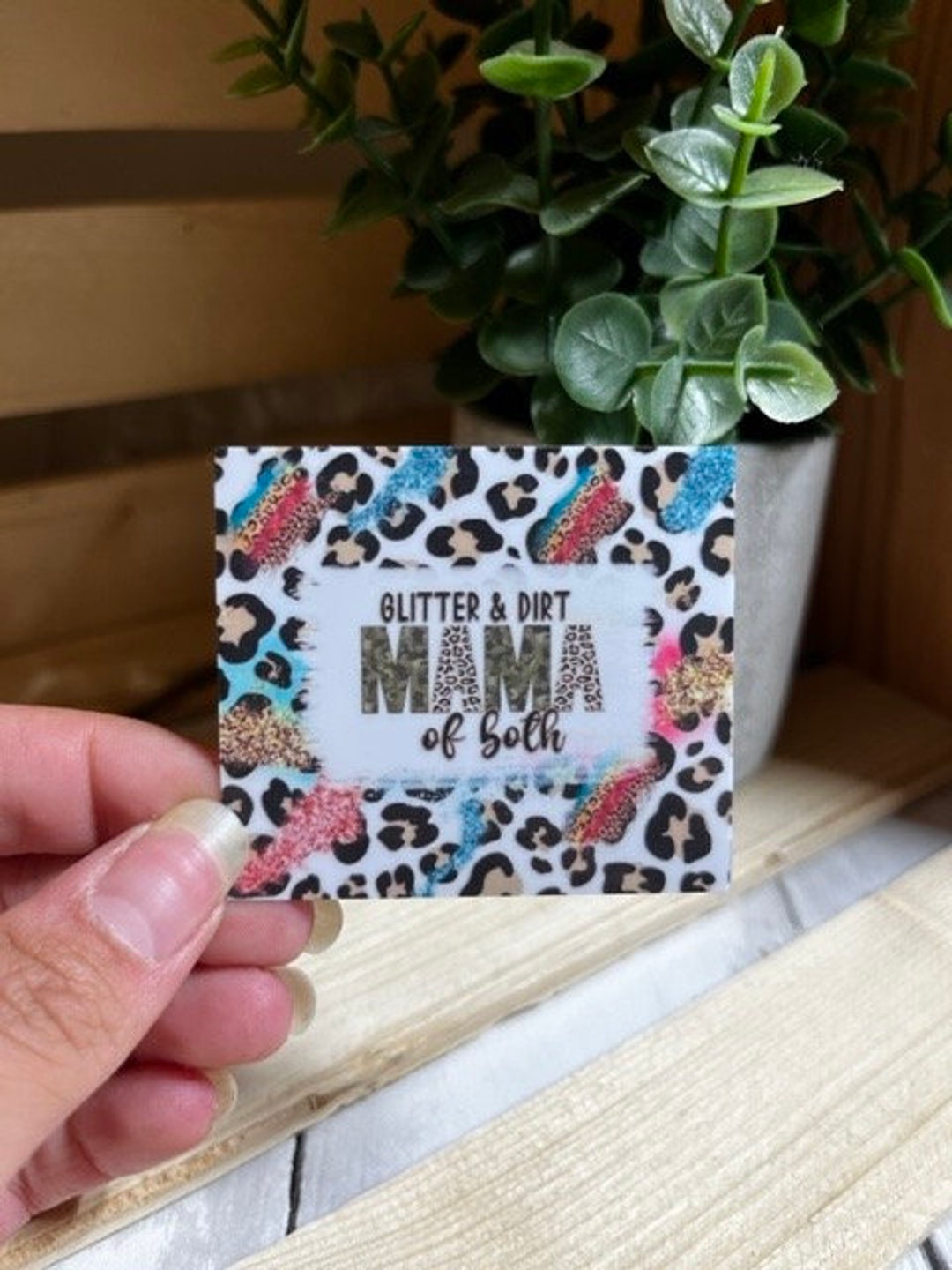 Mama of Both Sticker Water Bottle Sticker Water Resistant Glitter ...