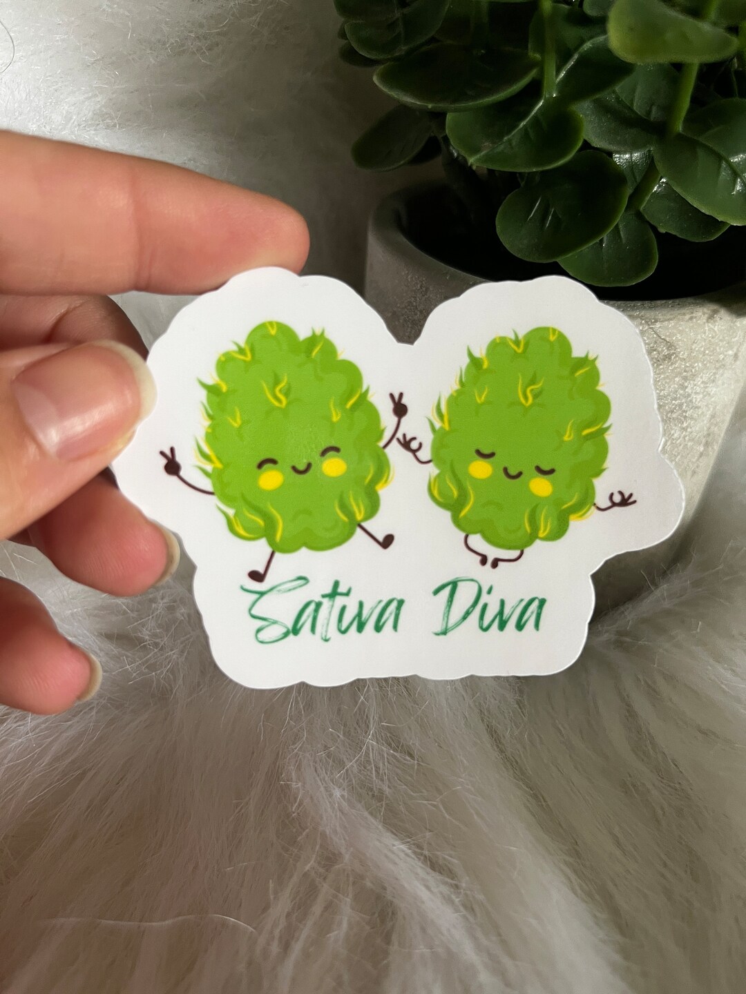 Sativa Diva Sticker, Weed Sticker, Snarky Sticker, Cute Sticker, Bud ...