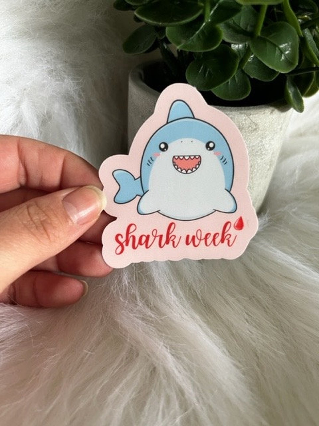 Shark Week Sticker Water Bottle Sticker Water Resistant Snarky Sticker ...