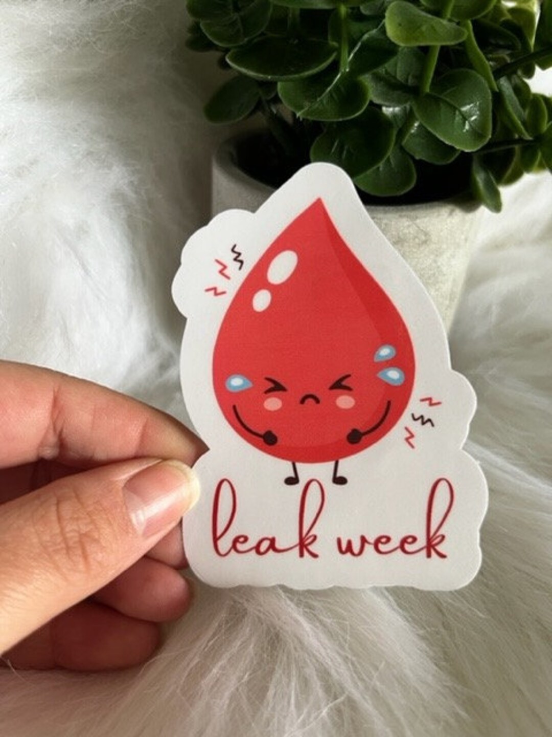 Leak Week Sticker Water Bottle Sticker Water Resistant Period Sticker ...