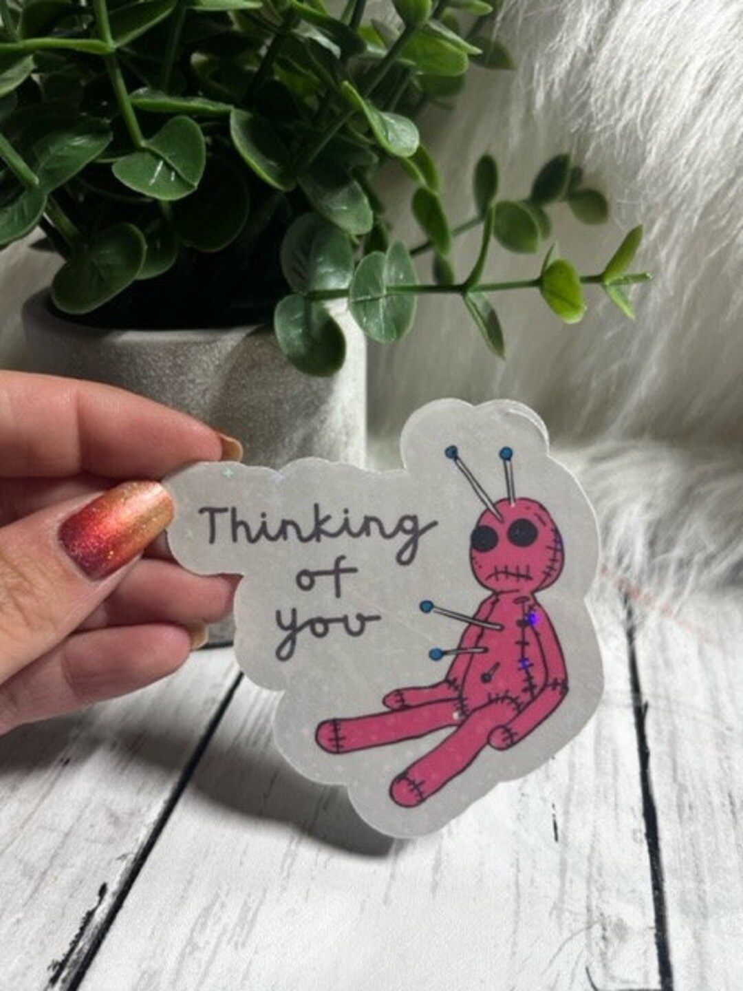 Thinking of You Sticker, Voodoo Sticker, Cute Sticker, Snarky Sticker ...