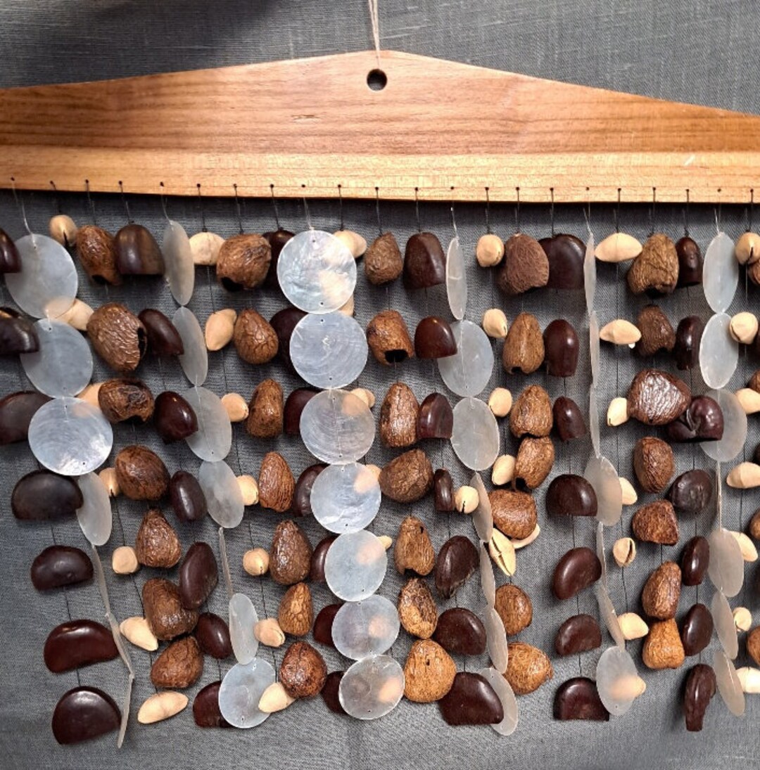 Unique Wind Chimes From Africa Kenari, Pangi, Shell, Entada Mix - Etsy