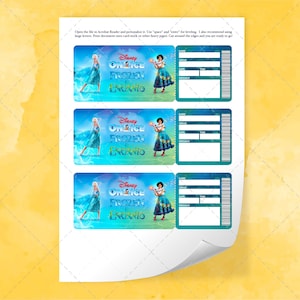 ON ICE Show Ticket, Printable Christmas Surprise Tickets, Editable Faux ...
