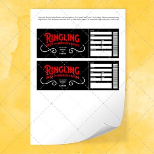 Printable RINGLING Brothers Ticket, Greatest Show on Earth, Surprise ...