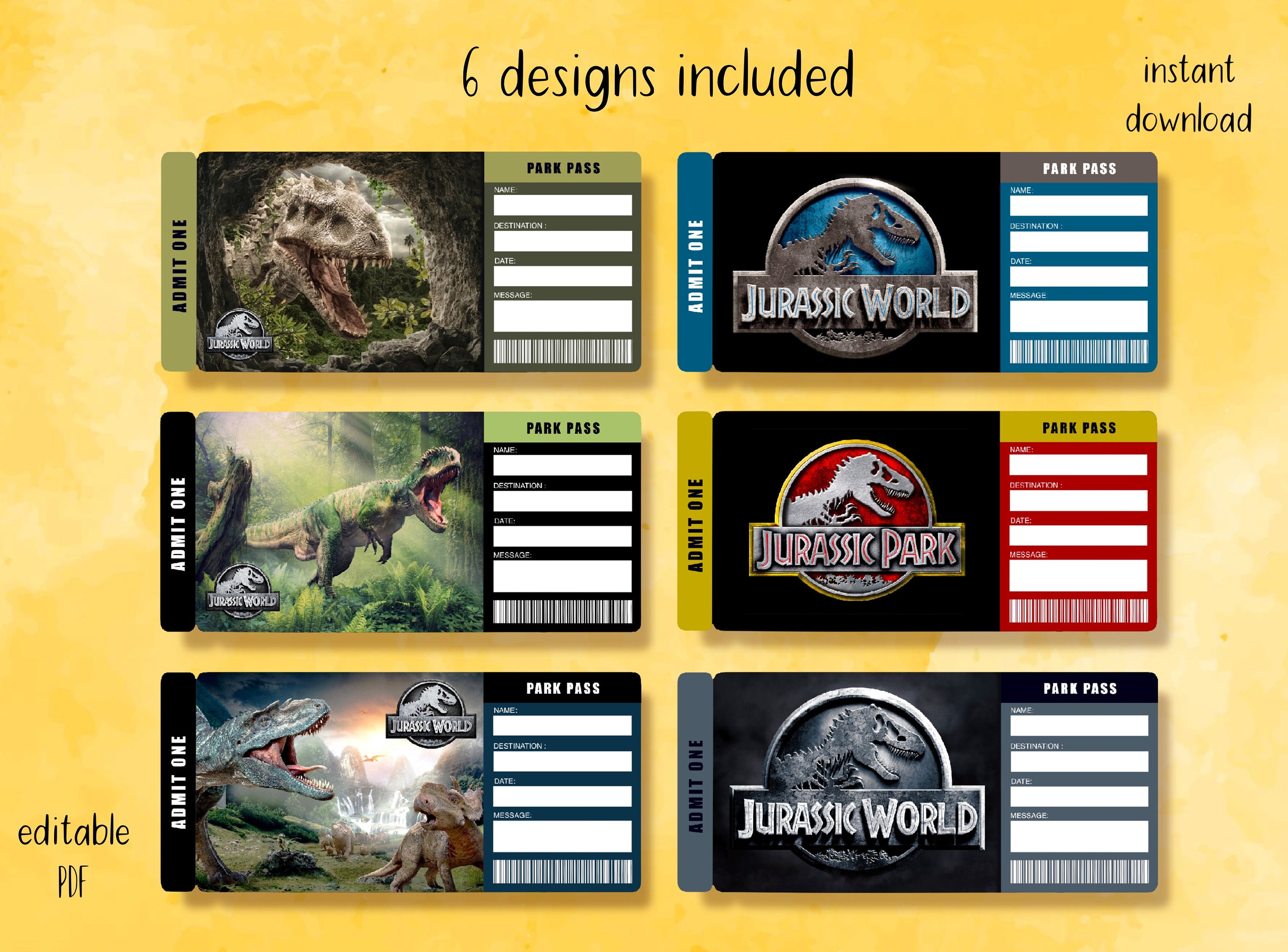 JURASSIC WORLD Surprise Ticket, Universal Studios Trip Tickets ...