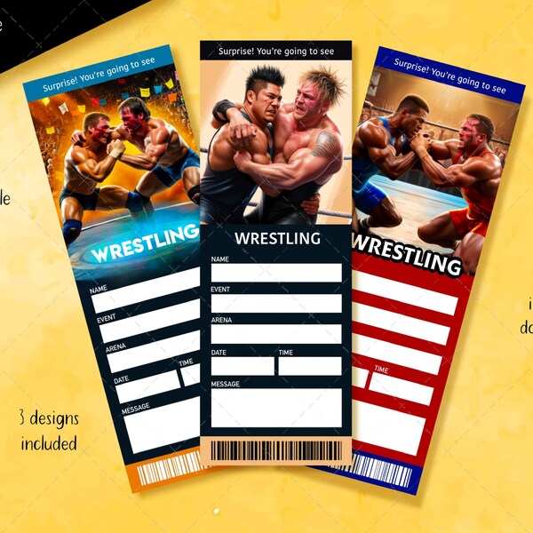 Printable Wwe Ticket - Etsy