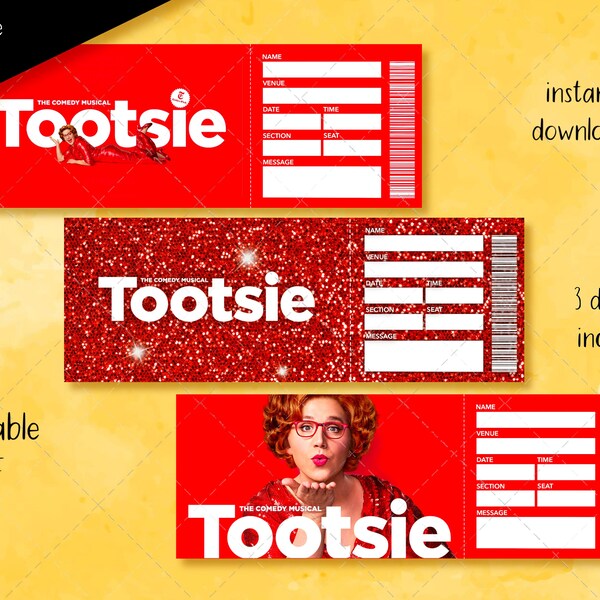 Printable Tootsie Ticket - Etsy