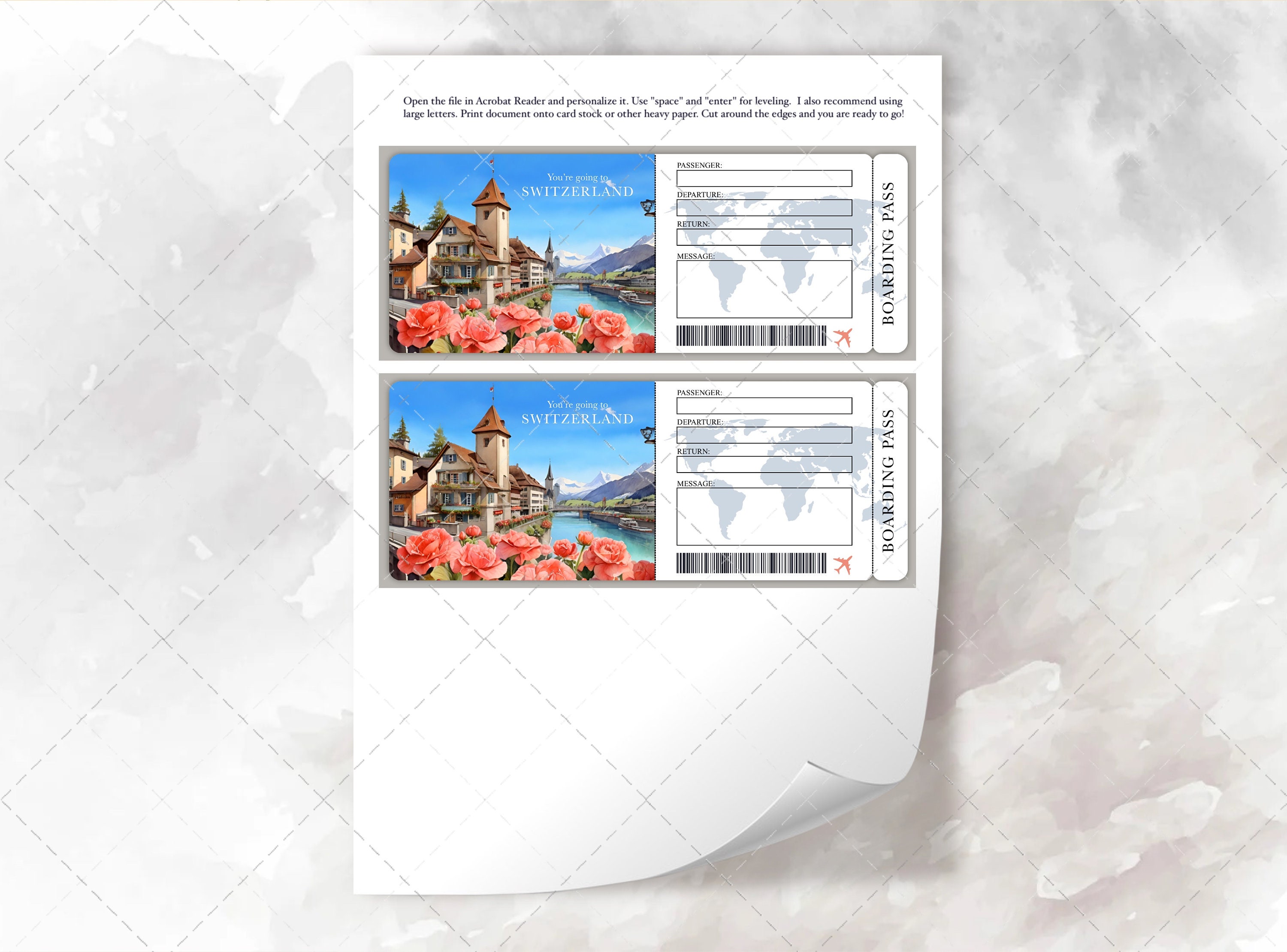 Surprise Switzerland Trip Ticket, Switzerland Vacation Tickets ...