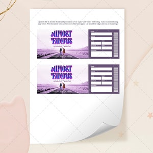 Printable Almost Famous Ticket, Editable Surprise Ticket, Broadway ...