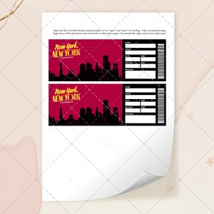 Printable New York Broadway Ticket, Surprise Musical Collectible ...