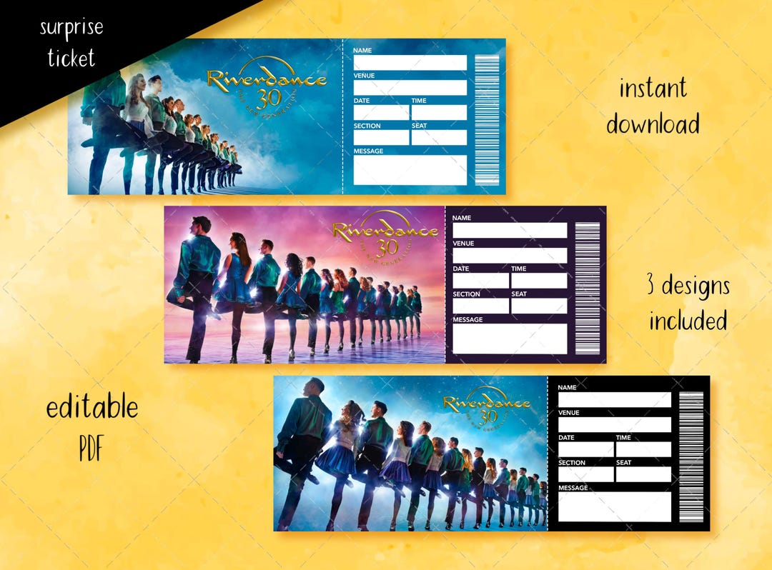 Riverdance Show Tickets, Event Ticket Stub Souvenir, Surprise Gift ...