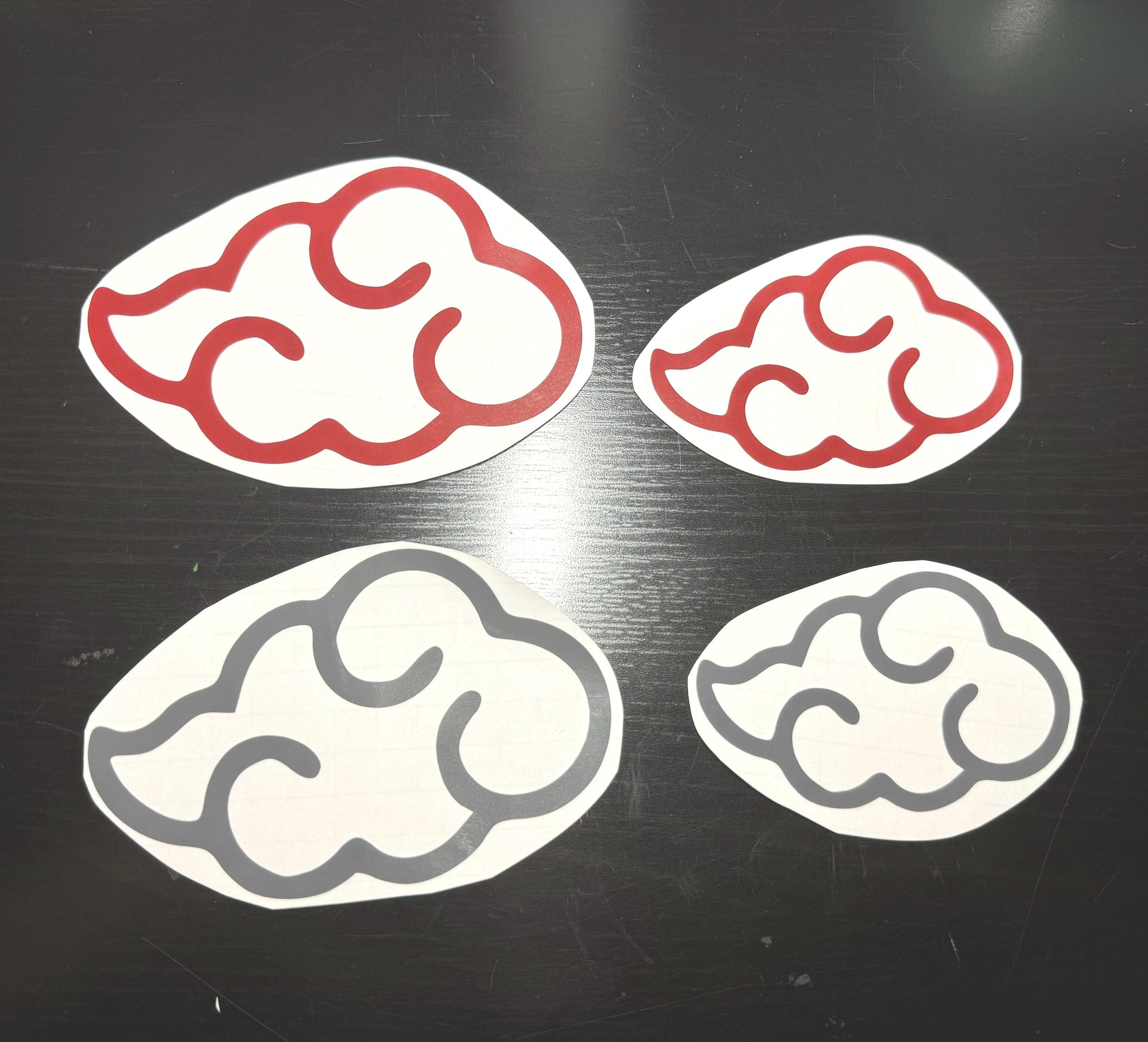 AKATSUKI CLOUD DECAL Naruto Vinyl Sticker 4 Pack-stickers-vinyl ...