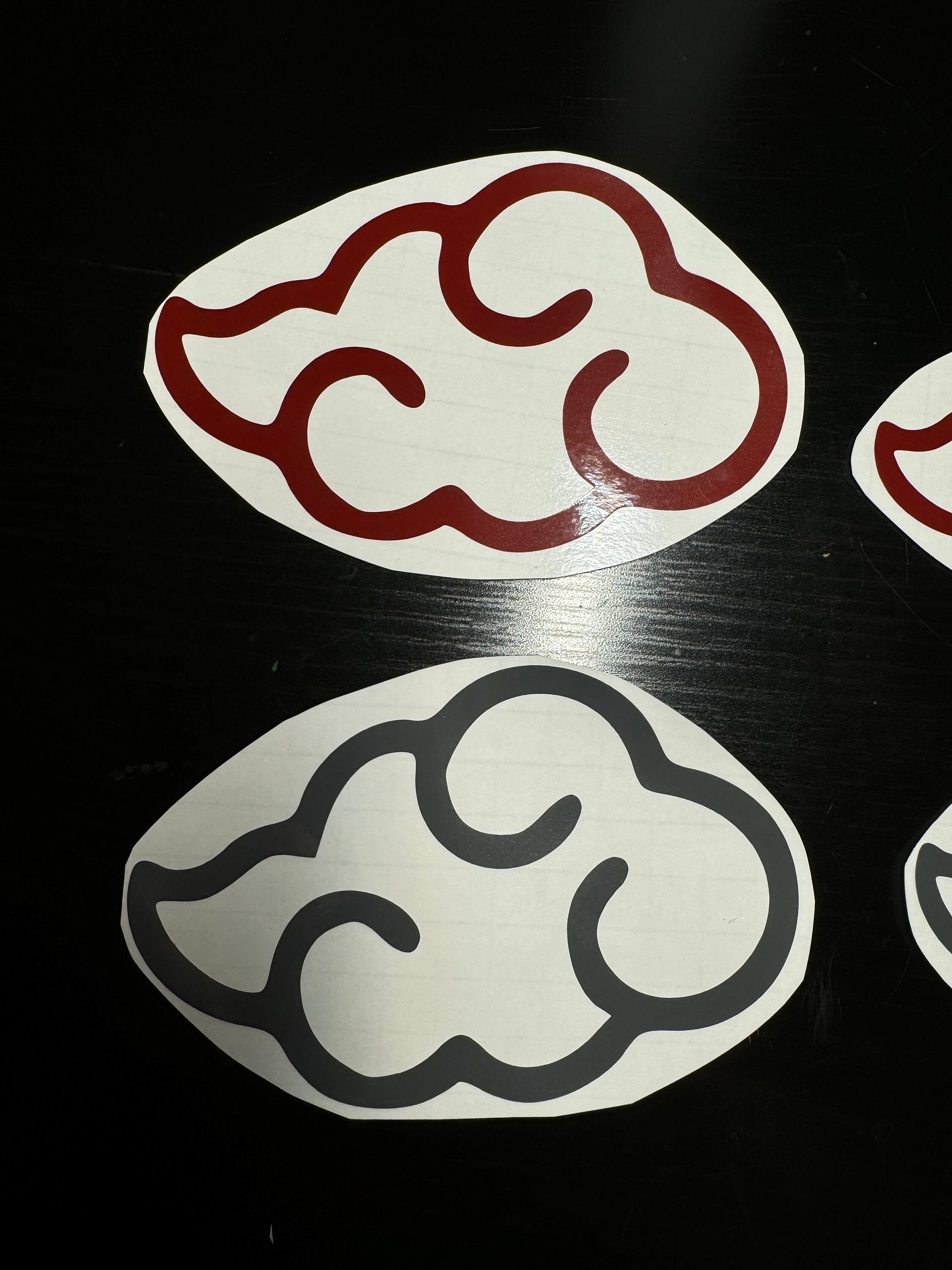 AKATSUKI CLOUD DECAL Naruto Vinyl Sticker 4 Pack-stickers-vinyl ...