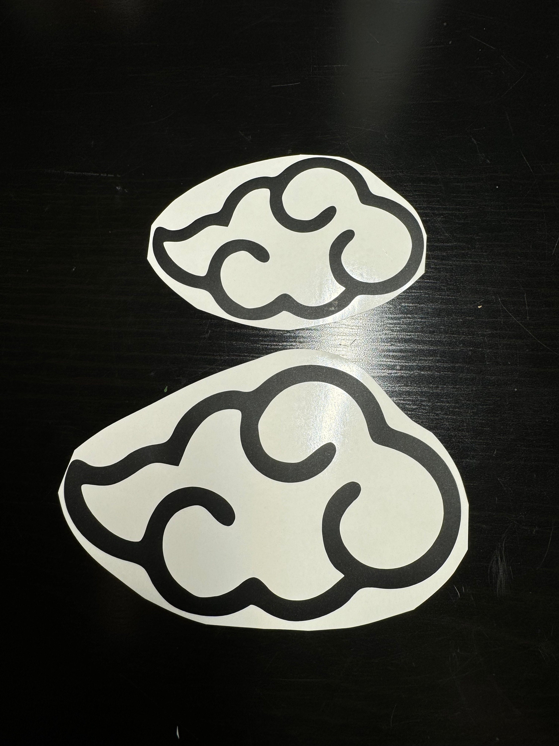AKATSUKI CLOUD NARUTO- Naruto Vinyl Sticker 2 Pack Mate Black-stickers ...