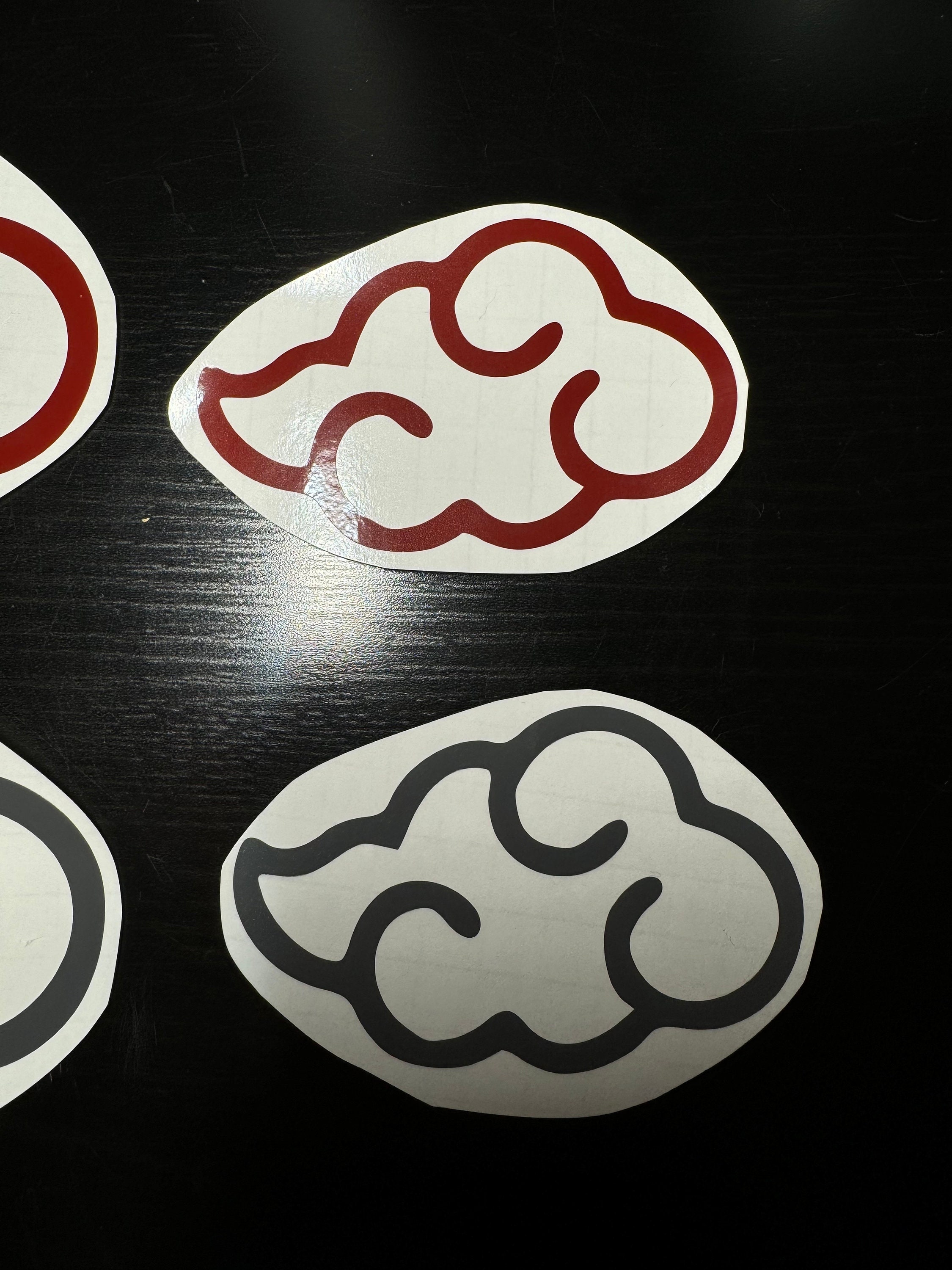 AKATSUKI CLOUD DECAL Naruto Vinyl Sticker 4 Pack-stickers-vinyl ...