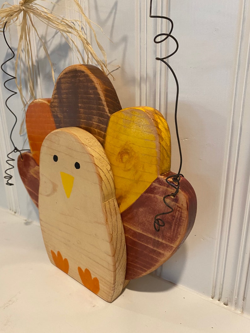 Turkey Door Hanger,wooden Turkey Sign,rustic Thanksgiving Decor,rustic ...