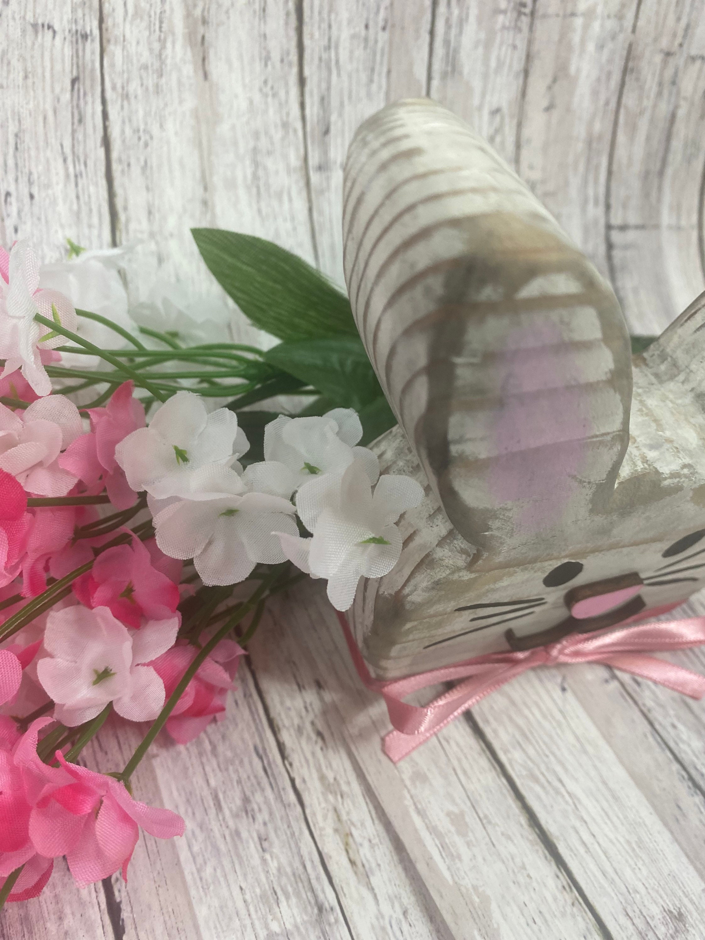 Rustic Wood Bunny Shelf Sitter, Rabbit for Mantel, Spring Tray ...