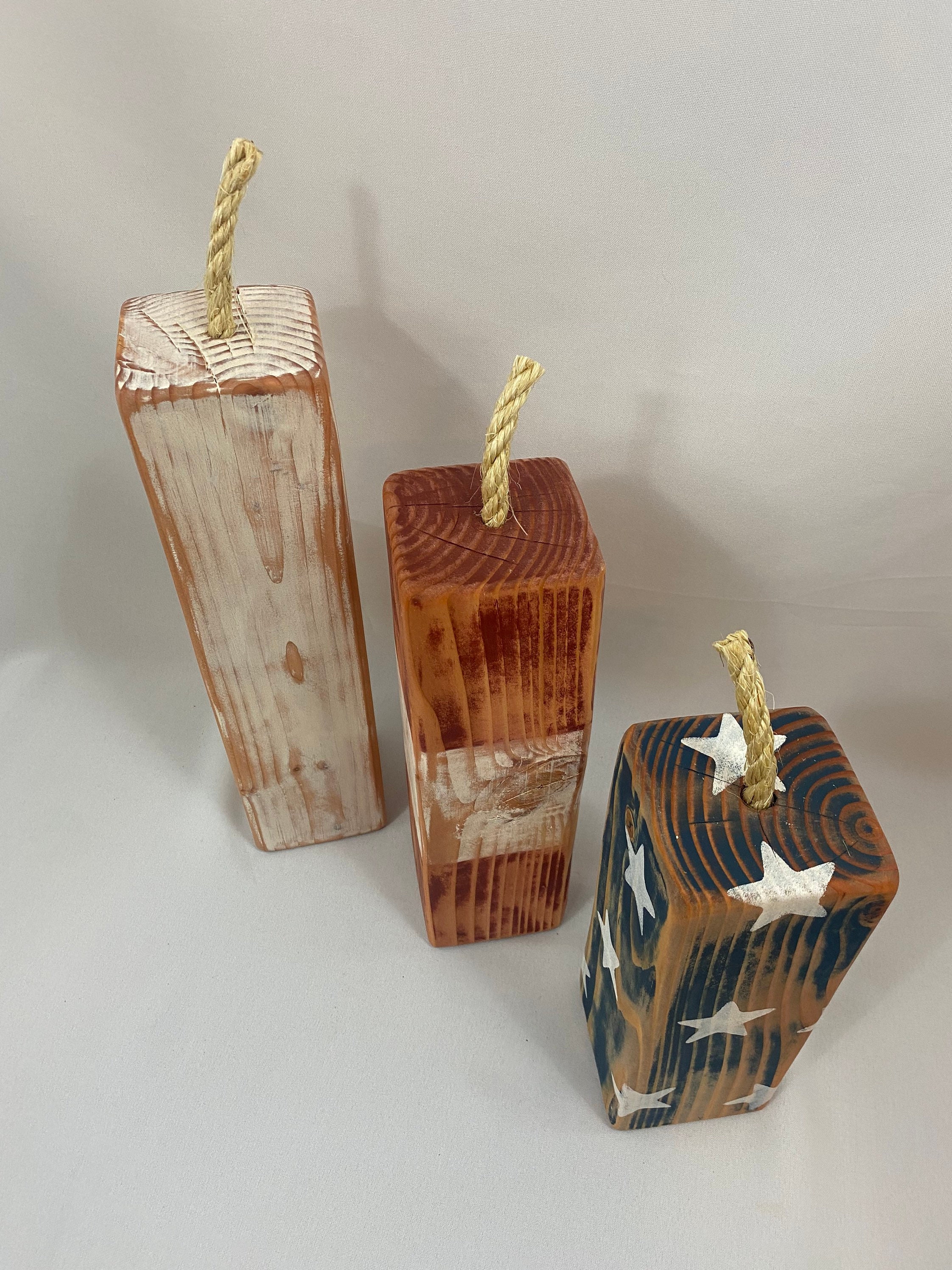 Wood Firecracker Bundle, Patriotic Firecracker Decor, Americana ...