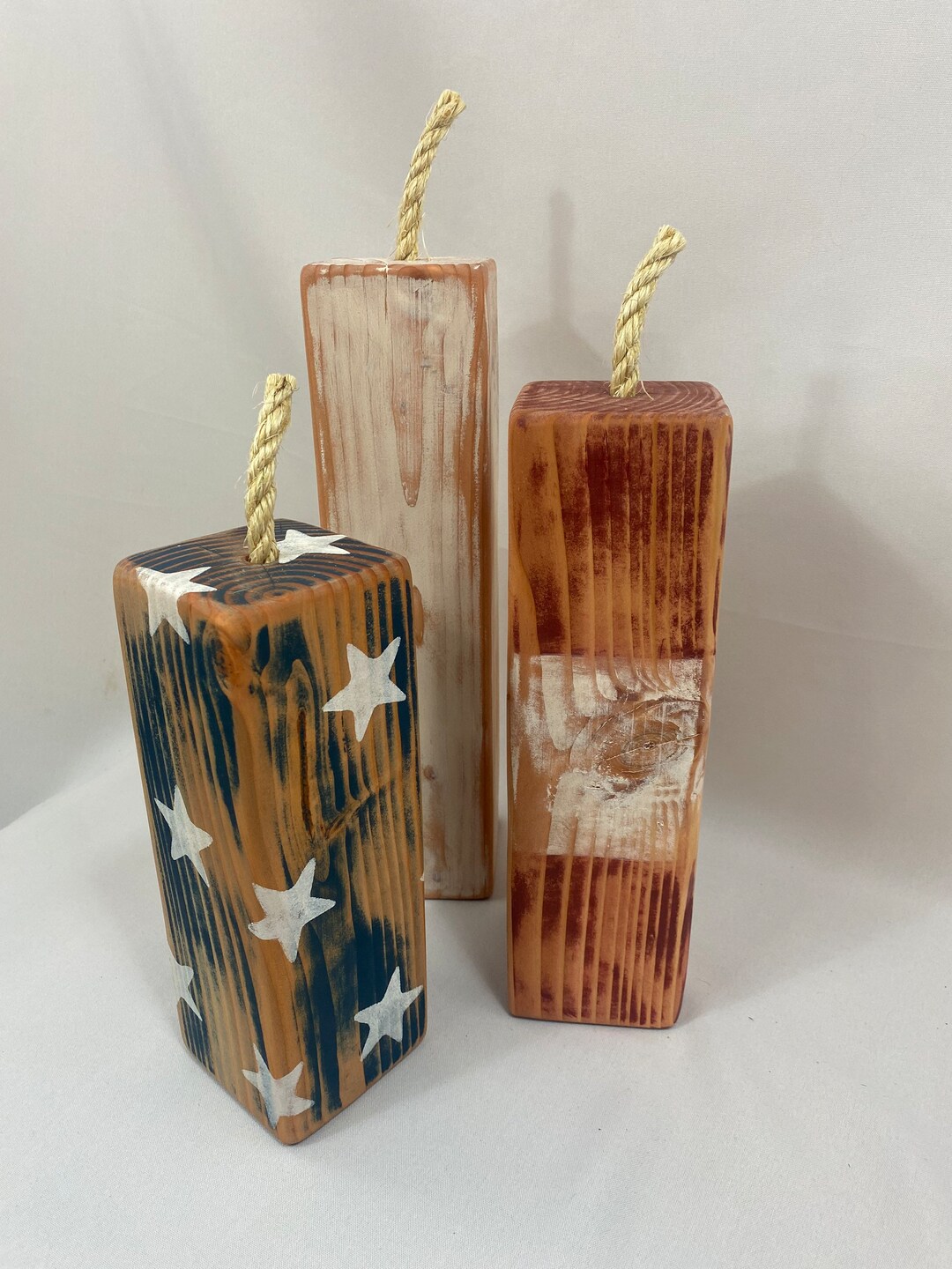 Wood Firecracker Bundle, Patriotic Firecracker Decor, Americana ...