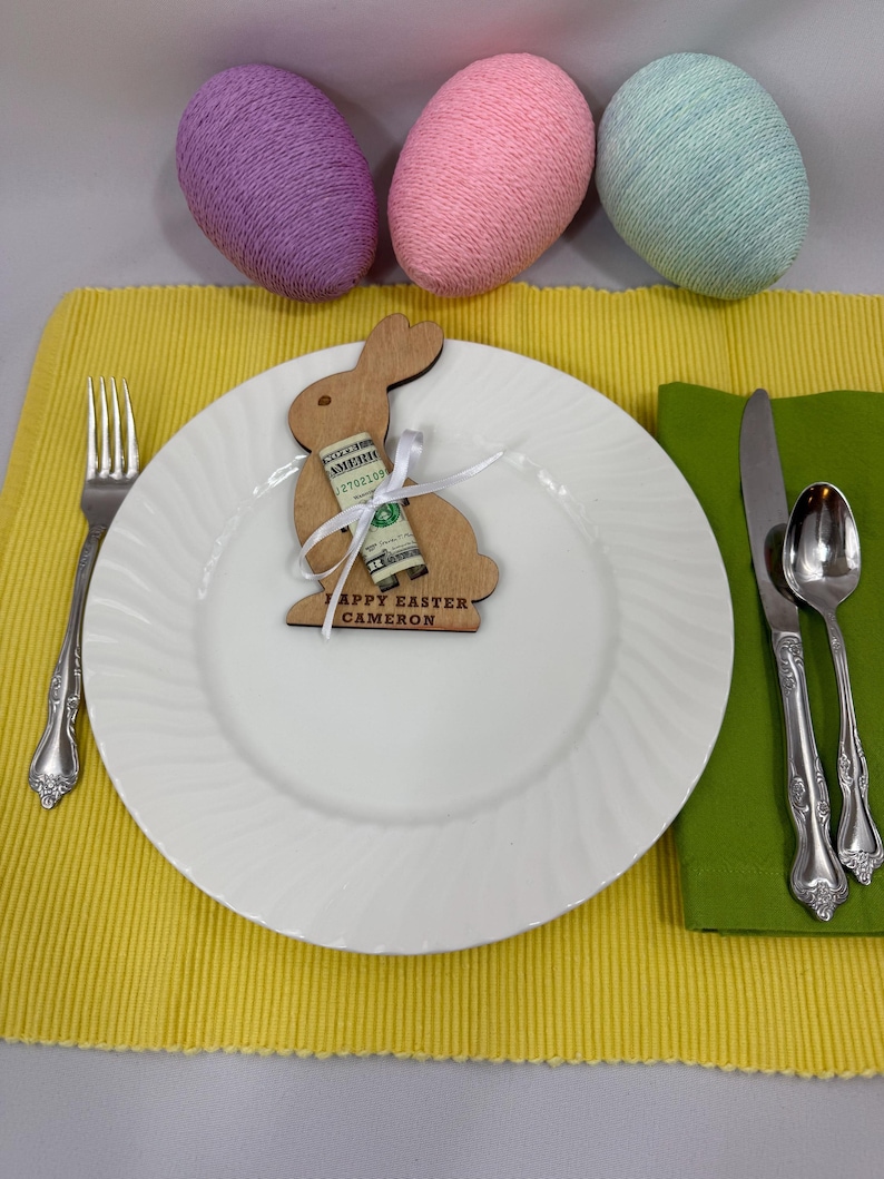 Easter Bunny Money Holder, Easter Name Place Cards, Table Name Tag ...