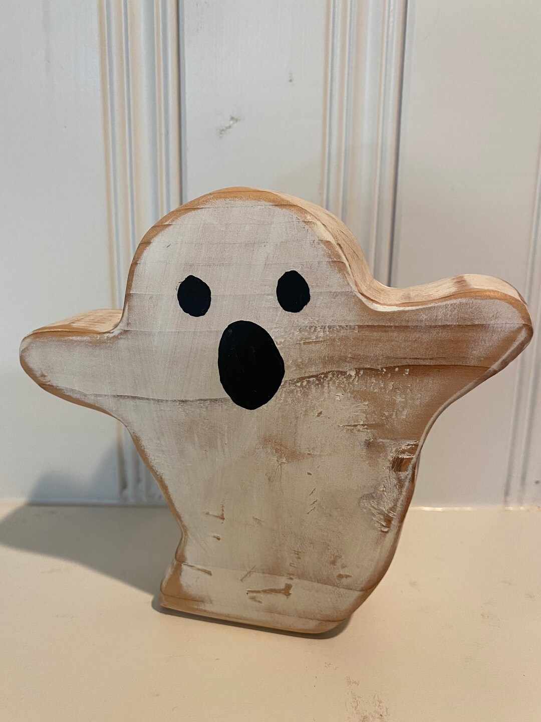 Wood Ghost Shelf Sitter, Rustic Ghost for Tiered Tray Decor, Fall Shelf ...