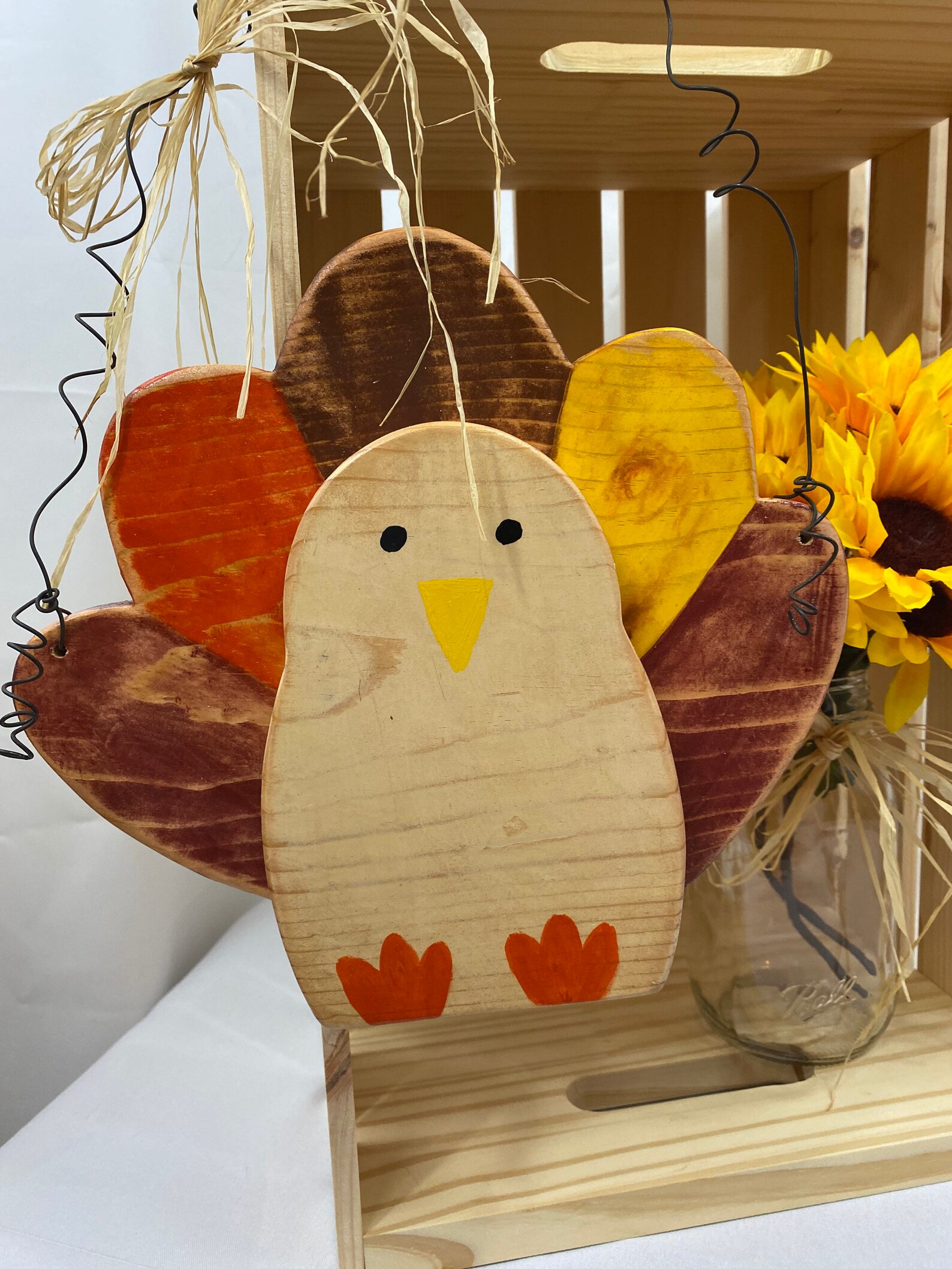 Turkey Door Hanger,wooden Turkey Sign,rustic Thanksgiving Decor,rustic ...