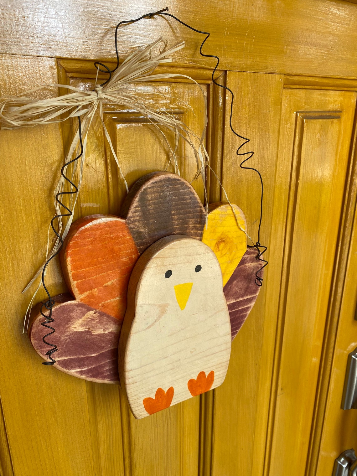 Turkey Door Hanger,wooden Turkey Sign,rustic Thanksgiving Decor,rustic ...