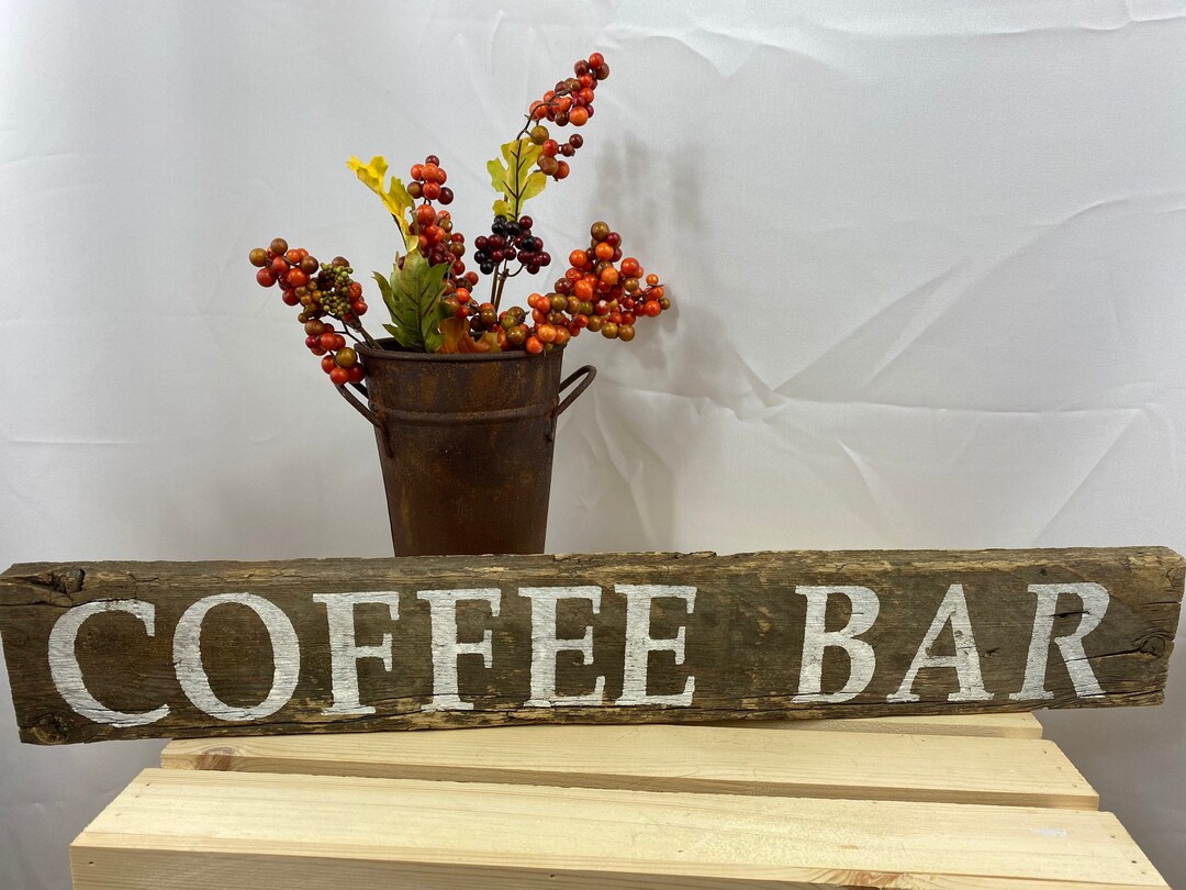 Rustic Kitchen Sign Coffee Sign for Kitchen Coffee Sign Decor Coffee ...