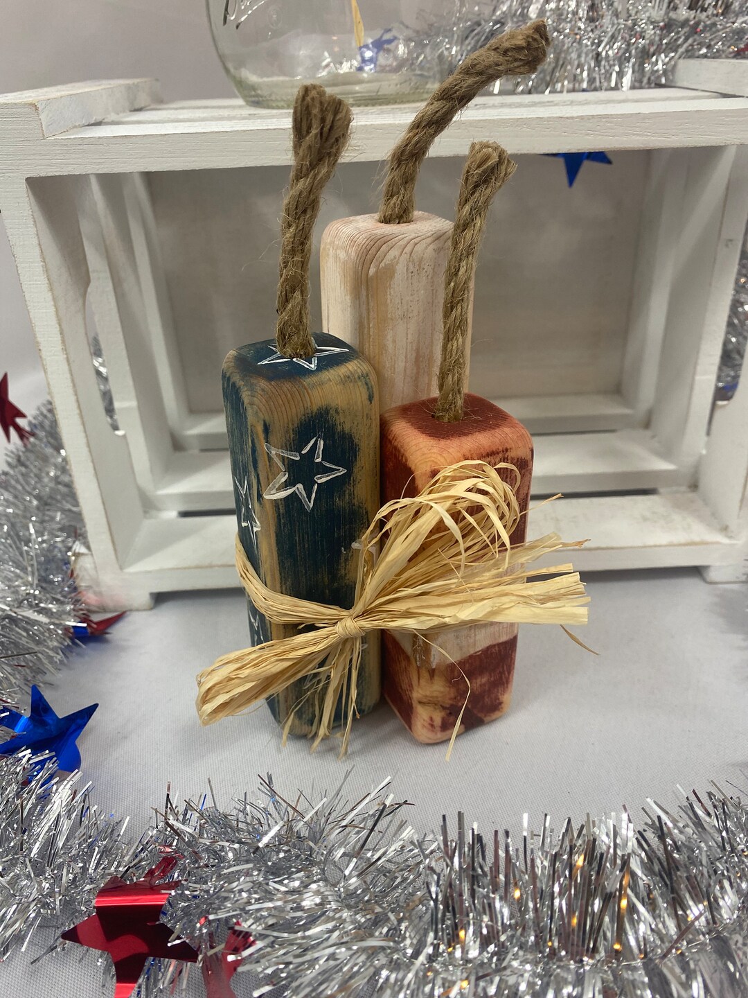 Wooden Firecrackers, 4th of July Firecrackers, Mini Wood Fireworks ...