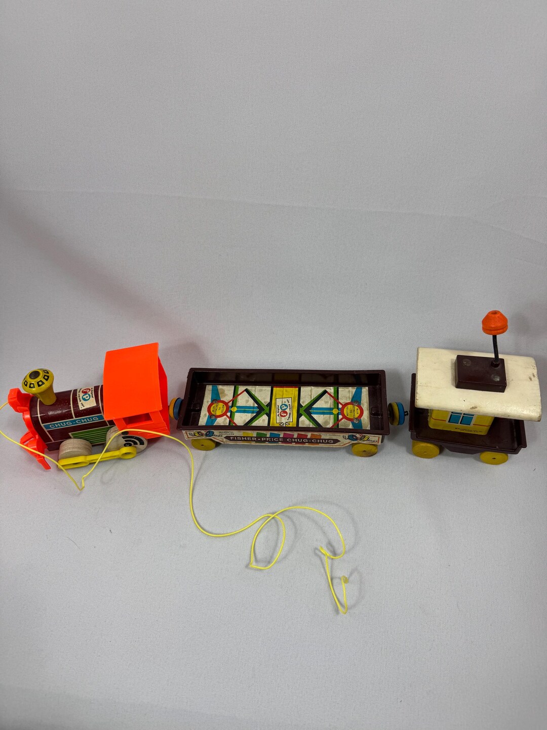 1960 Vintage Fisher Price Chug Chug Train Pull Toy, Classic Childrens ...