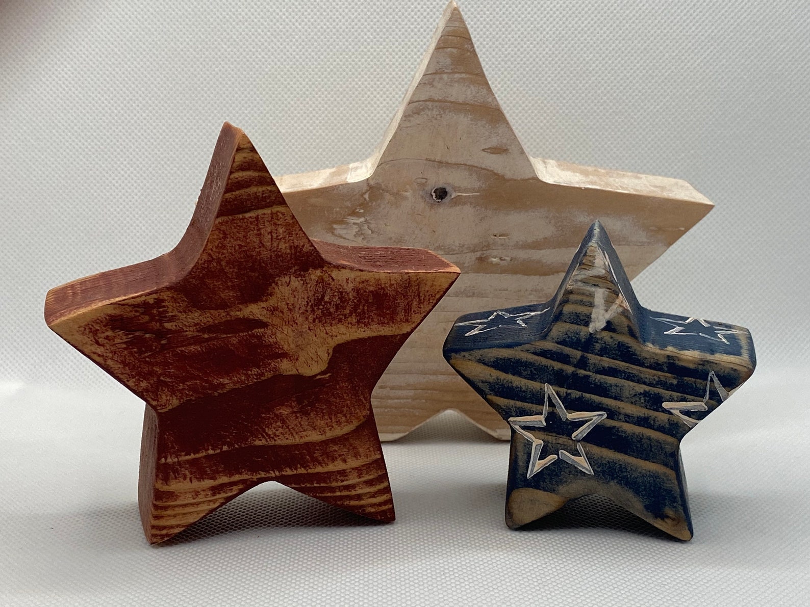 Rustic Americana Stars Patriotic Wood Stars Primitive Decor - Etsy