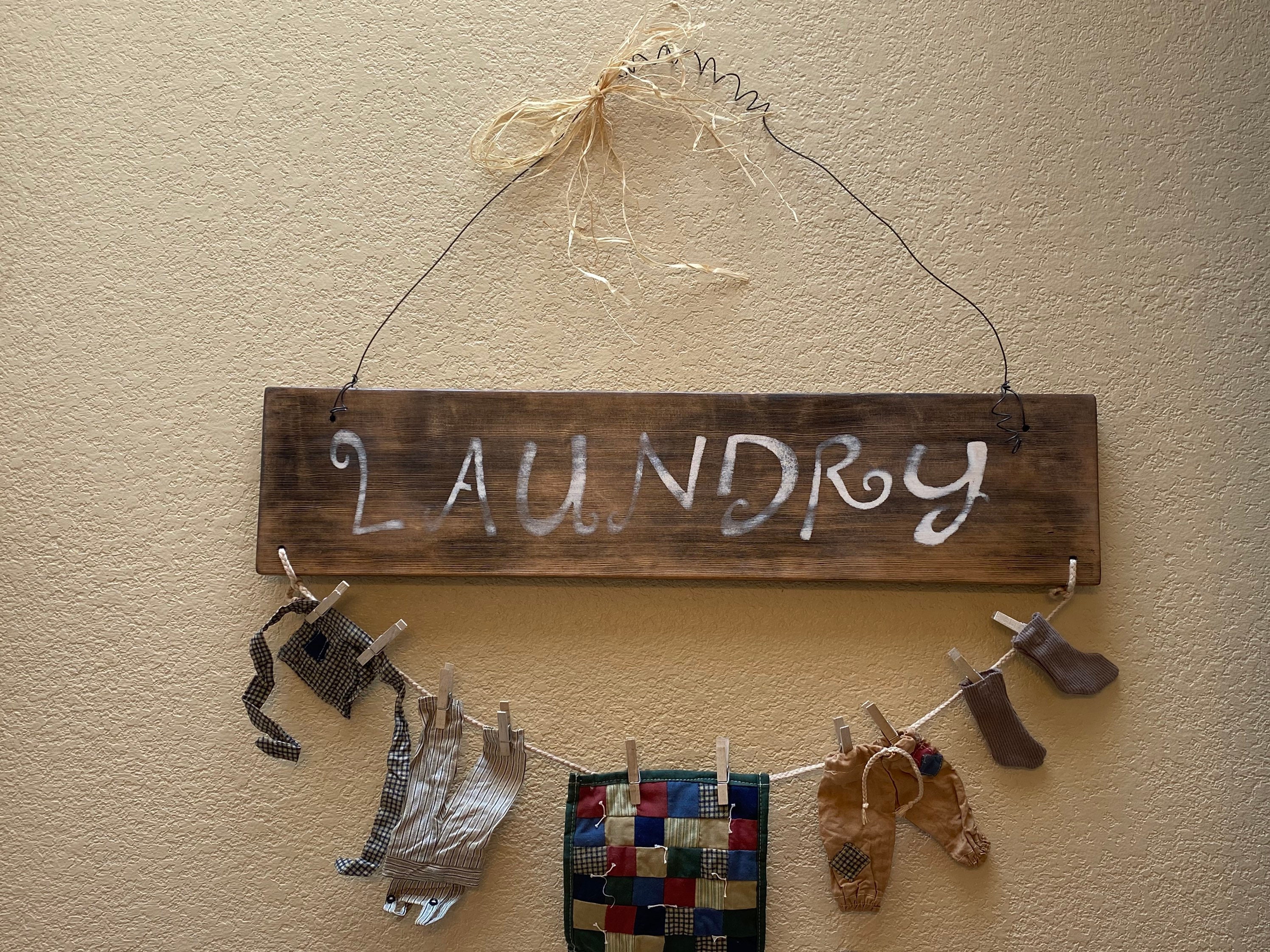 Farmhouse Laundry Sign, Rustic Wood Sign, Laundry Room Decor, Laundry ...