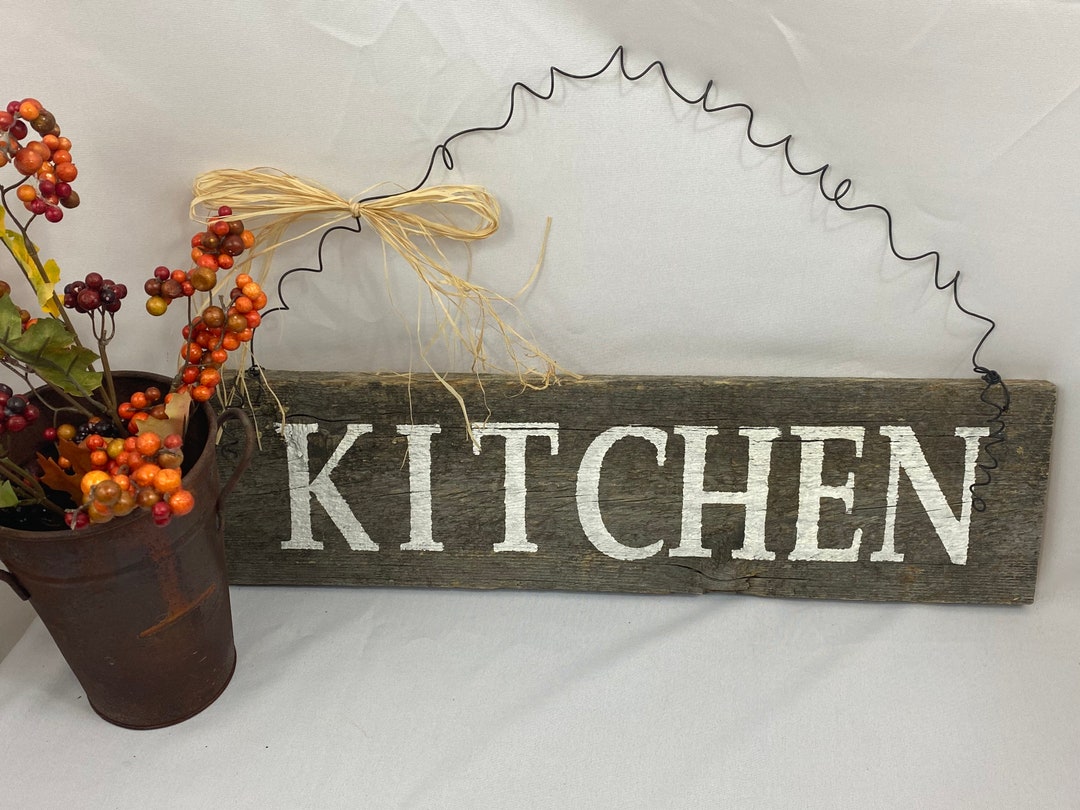 Rustic Barnwood Kitchen Sign, Farmhouse Kitchen Barnwood Sign ...