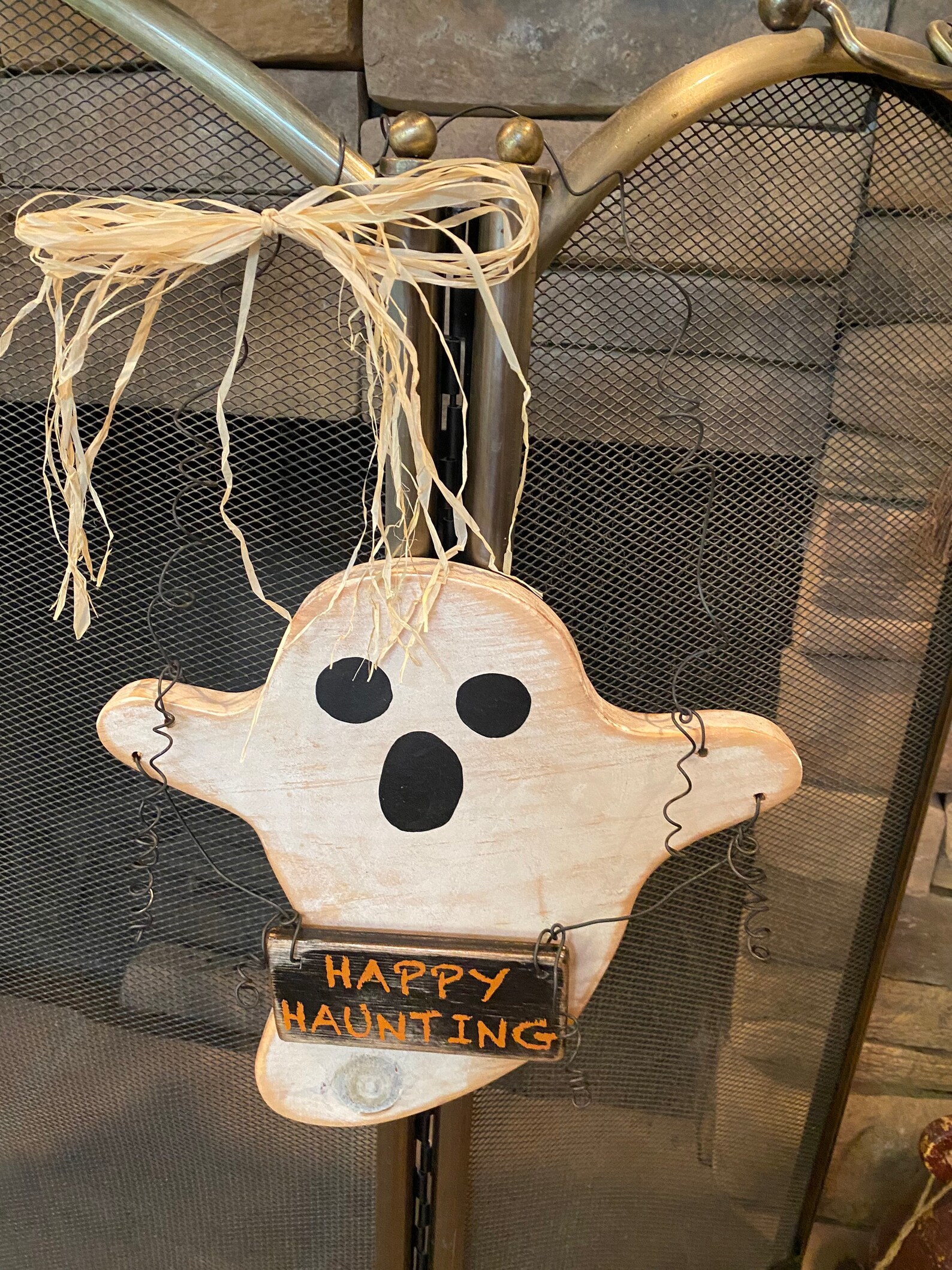 Ghost Door Hanger Wood Ghost Spooky Ghost Decor Primitive - Etsy