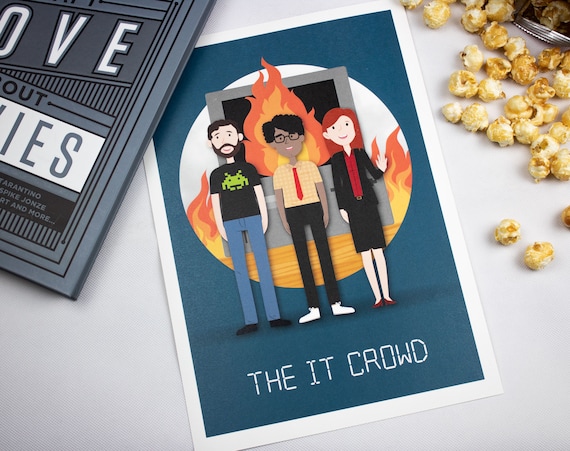 The IT Crowd Art Print Maurice Moss Roy Jen Nerdy | Etsy