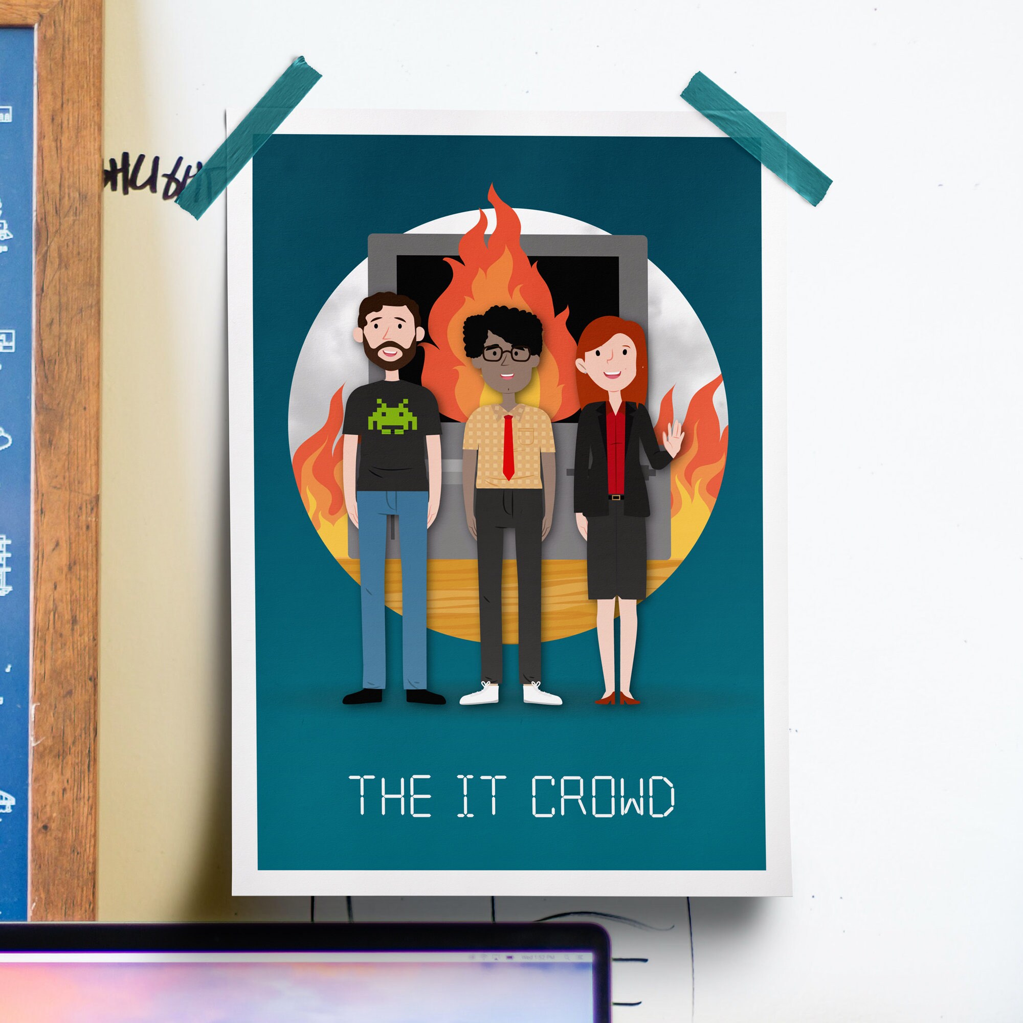 The IT Crowd Art Print Maurice Moss Roy Jen Nerdy Gifts Christmas Gift ...