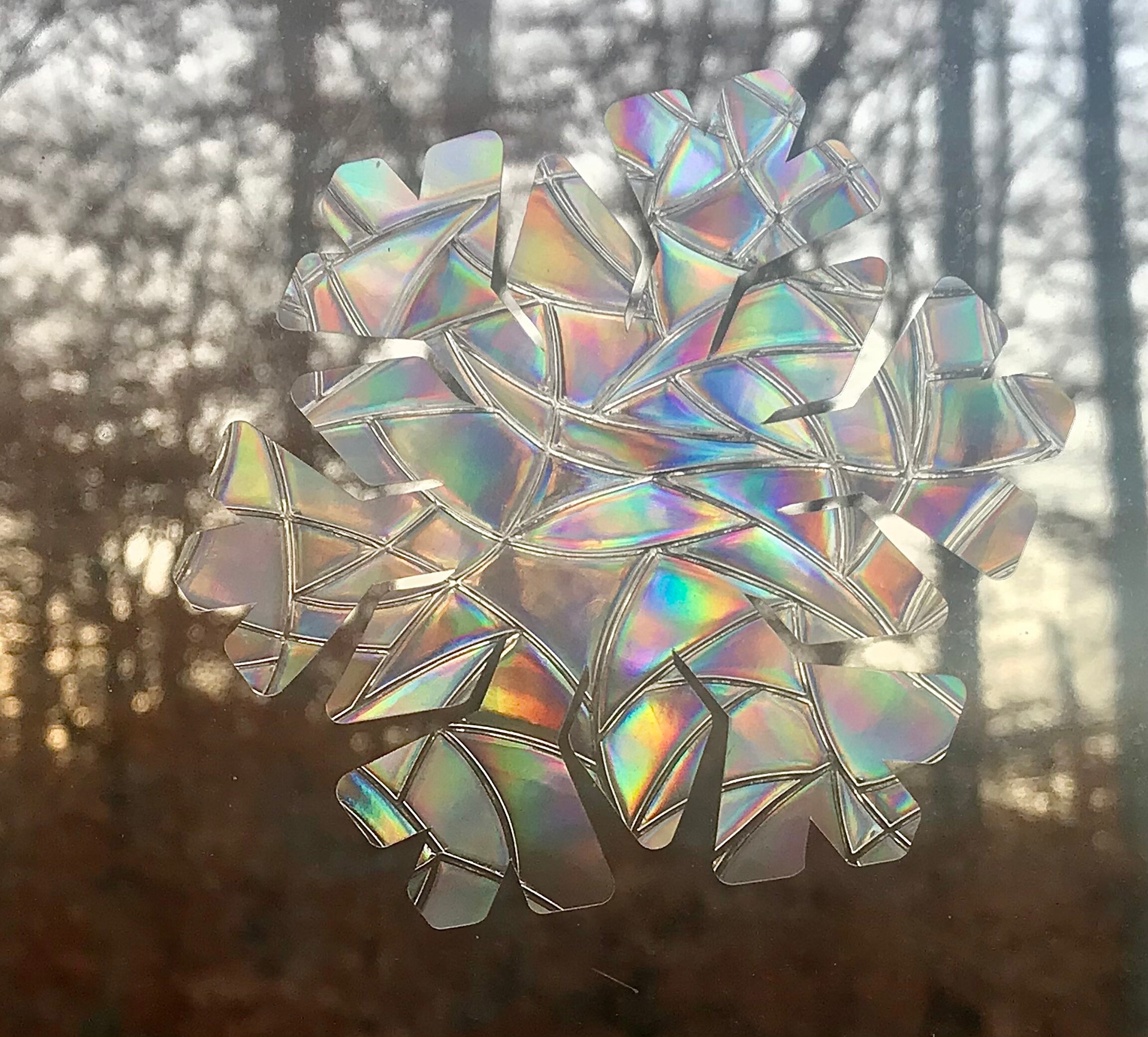 9 Snowflake Window Clings Prism Rainbow Maker Reusable Vinyl | Etsy