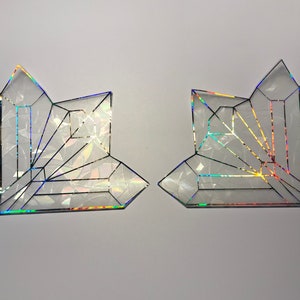 2 Crystal Corner Window Cling, Prism Rainbow Maker, Vinyl Static Cling ...